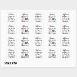 Funny Birthday Kissing A Decade Goodbye Custom Square Sticker | Zazzle