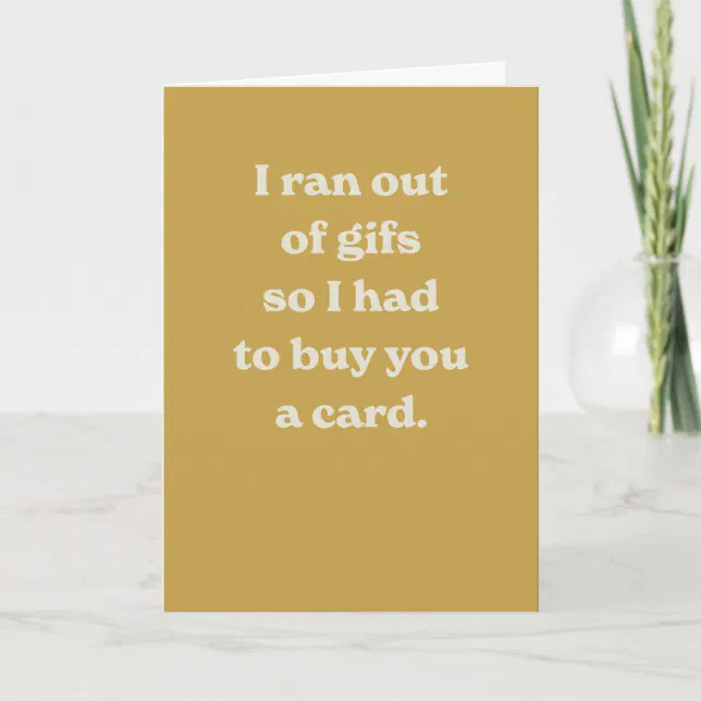 Funny birthday modern yellow silly sarcastic card | Zazzle