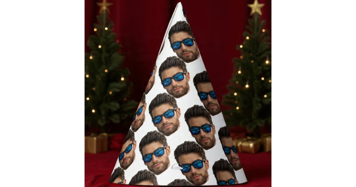 Funny Birthday Party Hats Custom Face Photo | Zazzle