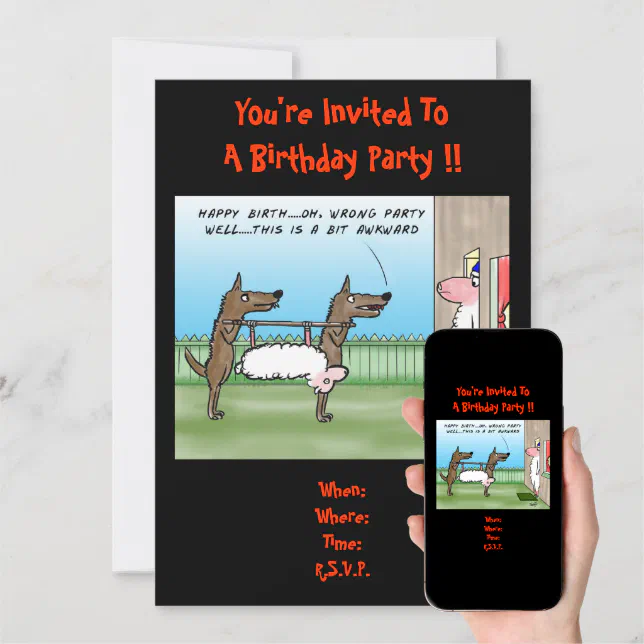 Funny Birthday Party Invitation | Zazzle