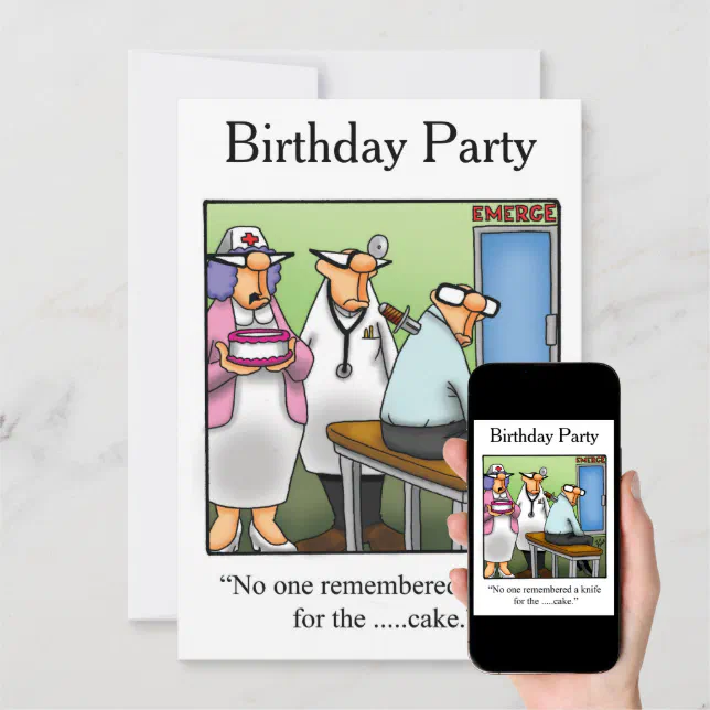 Funny Birthday Party Invitations | Zazzle