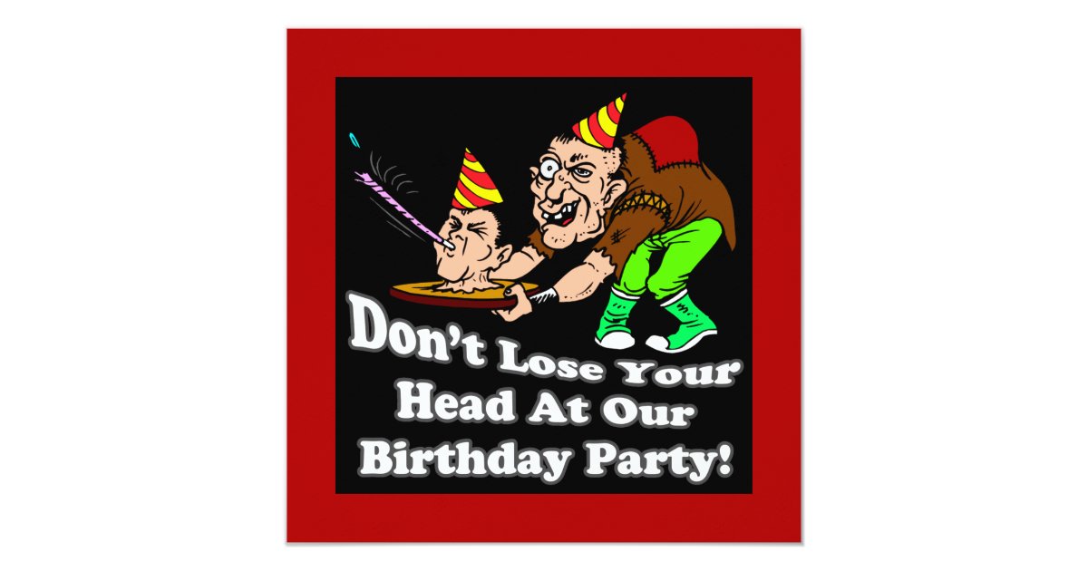 Funny Birthday Party Invitations | Zazzle.com