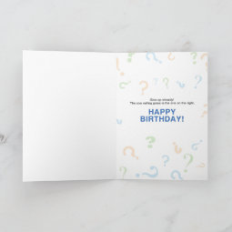 Funny Birthday Riddle Card | Zazzle