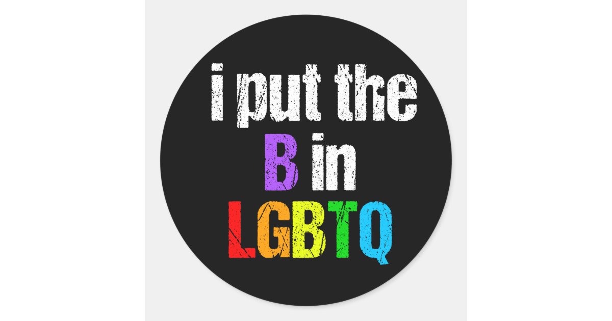 Funny Bisexual LGBTQ Classic Round Sticker | Zazzle