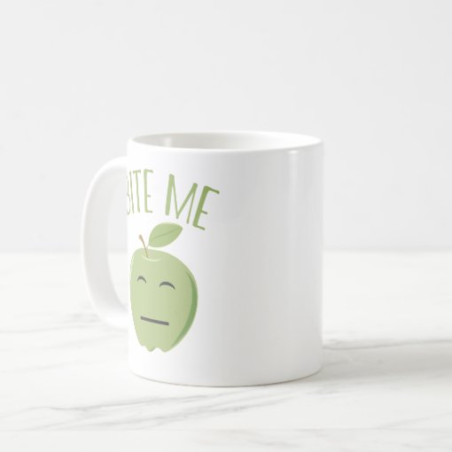 Funny Bite Me Apple Coffe Mug | Zazzle