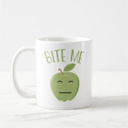 Funny Bite Me Apple Coffe Mug | Zazzle