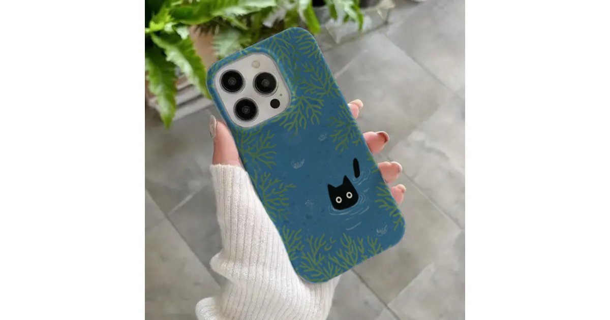 Funny Black Cat Phone Case | Zazzle