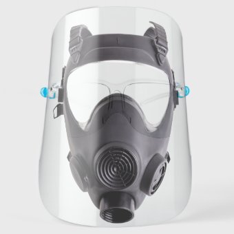 Funny Black Gas Mask Face Shield | Zazzle