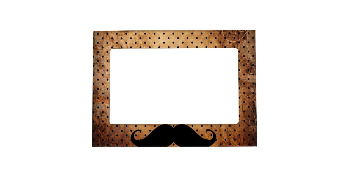 Funny Black Mustache Magnetic Frame | Zazzle