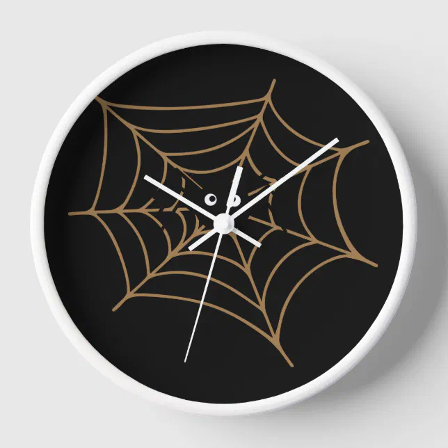 Funny Black Spider On Kids Wall Clock | Zazzle