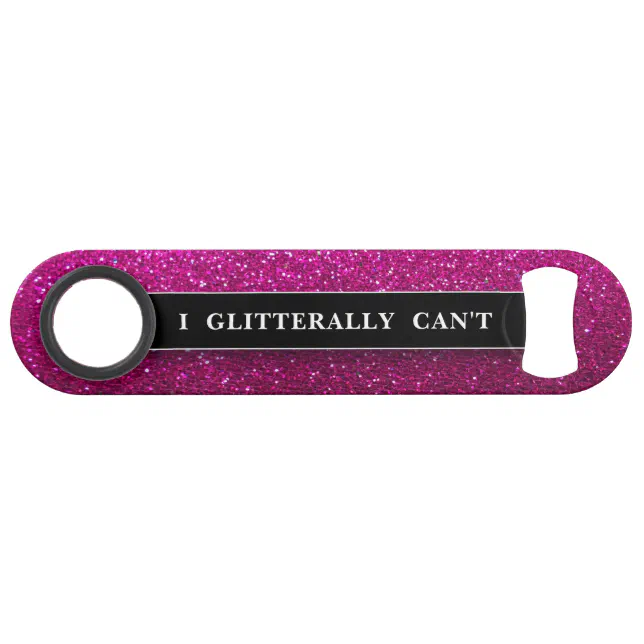 Funny Bling Drinking Joke Pink Glitter Sparkles Bar Key | Zazzle