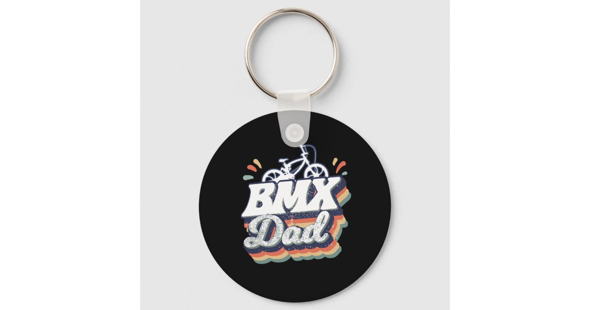 Funny BMX Dad BMX Bike Matching Keychain | Zazzle