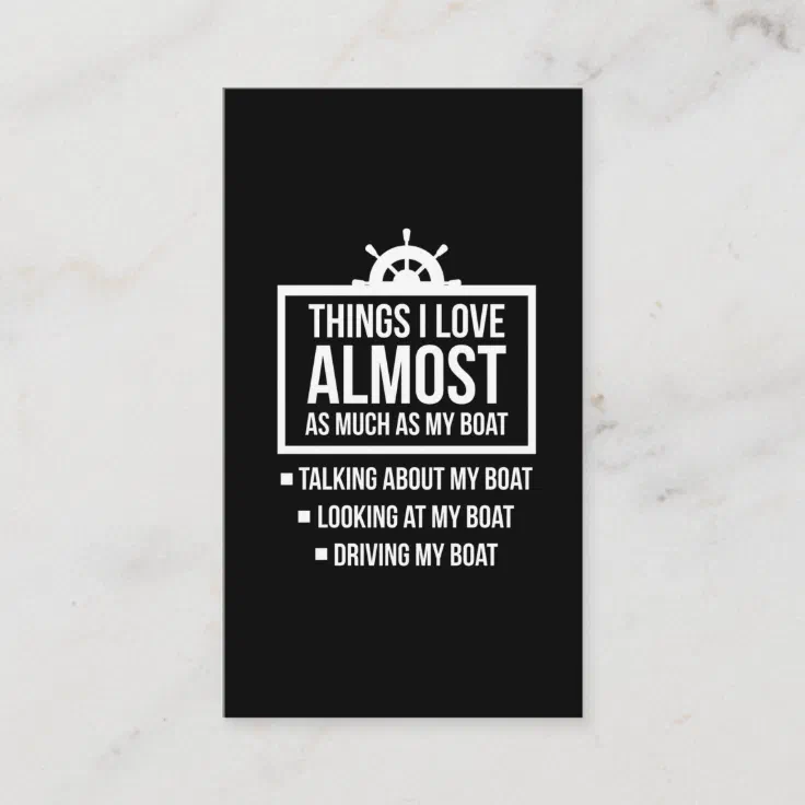 Funny Boat Owner Humor Boating Captain Business Card | Zazzle