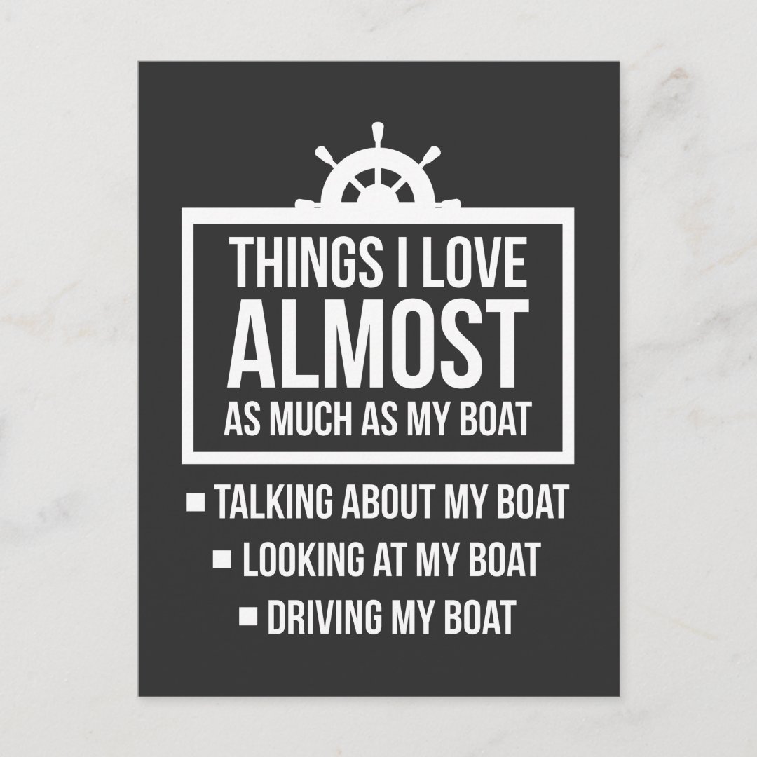 Funny Boat Owner Humor Boating Captain Postcard | Zazzle