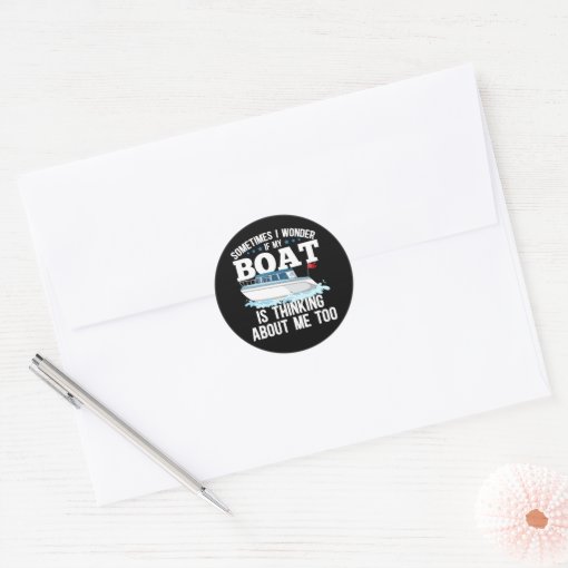 Funny Boating Captain Sailing Humor Classic Round Sticker | Zazzle