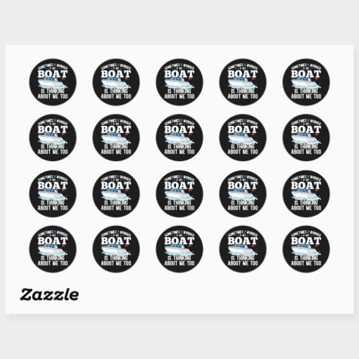 Funny Boating Captain Sailing Humor Classic Round Sticker | Zazzle