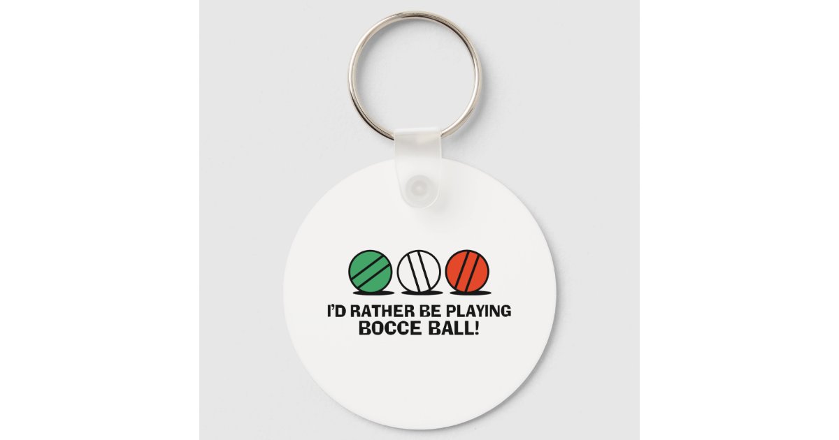 Funny Bocce Ball Keychain | Zazzle
