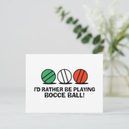 Funny Bocce Ball Postcard | Zazzle