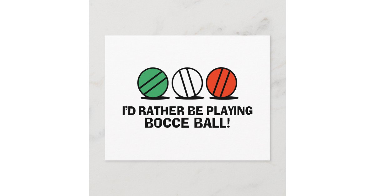 Funny Bocce Ball Postcard | Zazzle