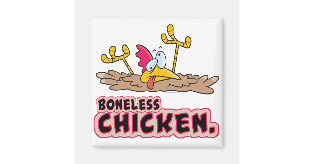 funny boneless chicken cartoon magnet | Zazzle