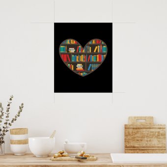 Funny BookShelf Library Poster | Zazzle