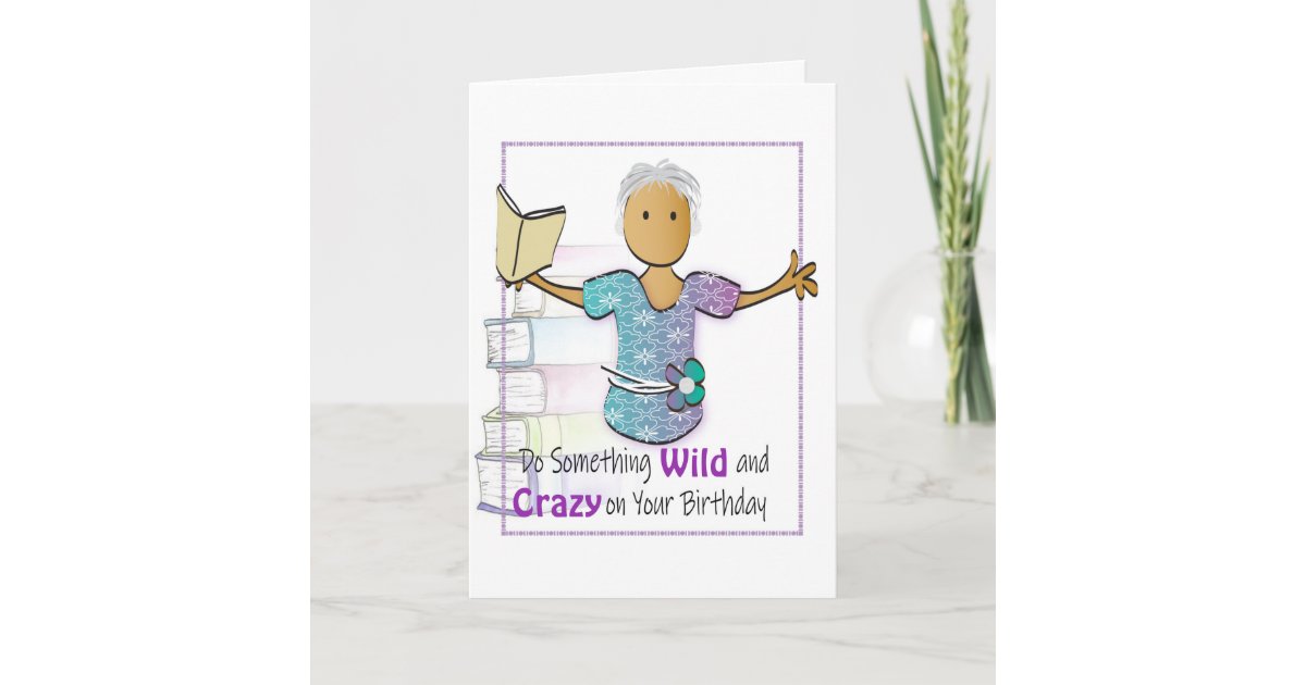 Funny Bookworm Birthday Card for Her | Zazzle