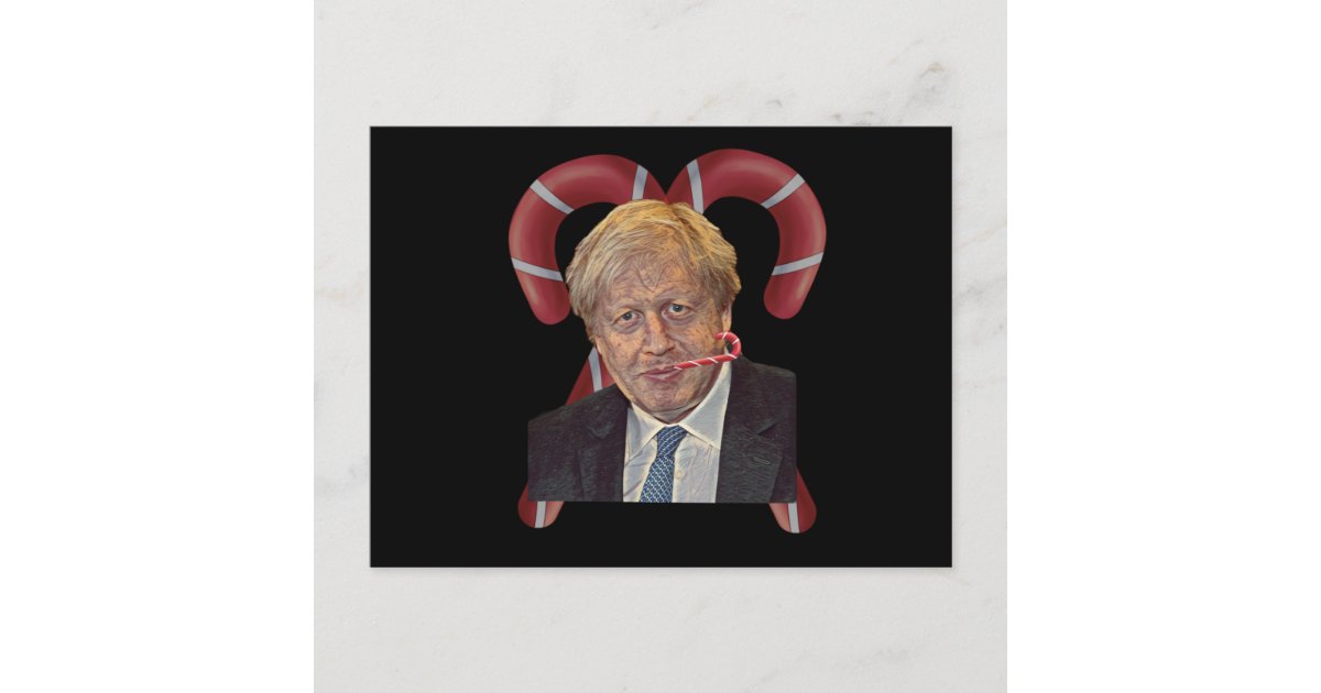 Funny Boris Johnson Christmas Postcard | Zazzle