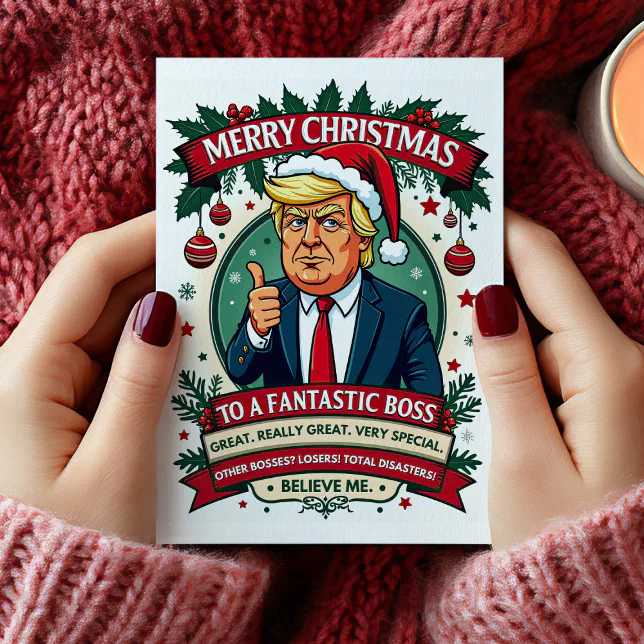 Funny Boss Christmas Card | Zazzle