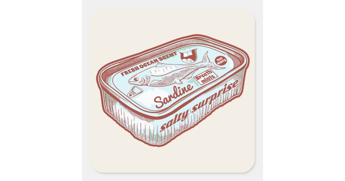 Funny breath mints square sticker | Zazzle