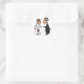 Funny Bride and Groom Goat Wedding Classic Round Sticker | Zazzle