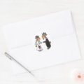 Funny Bride and Groom Goat Wedding Classic Round Sticker | Zazzle