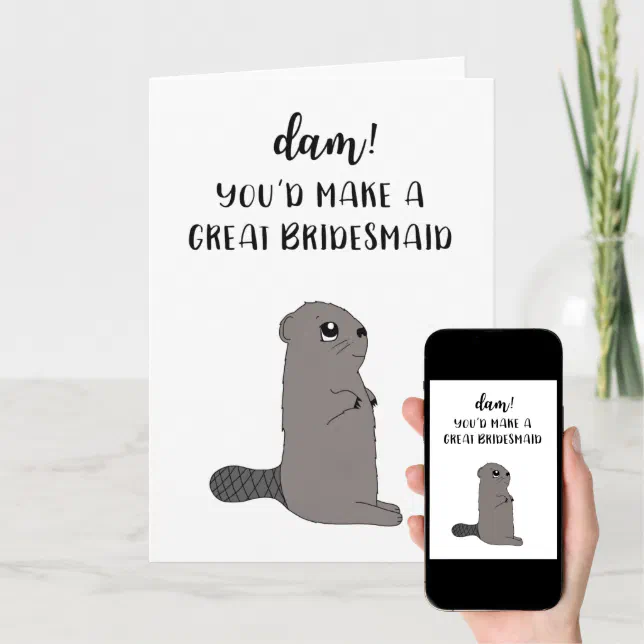 Funny Bridesmaid Proposal Card | Zazzle