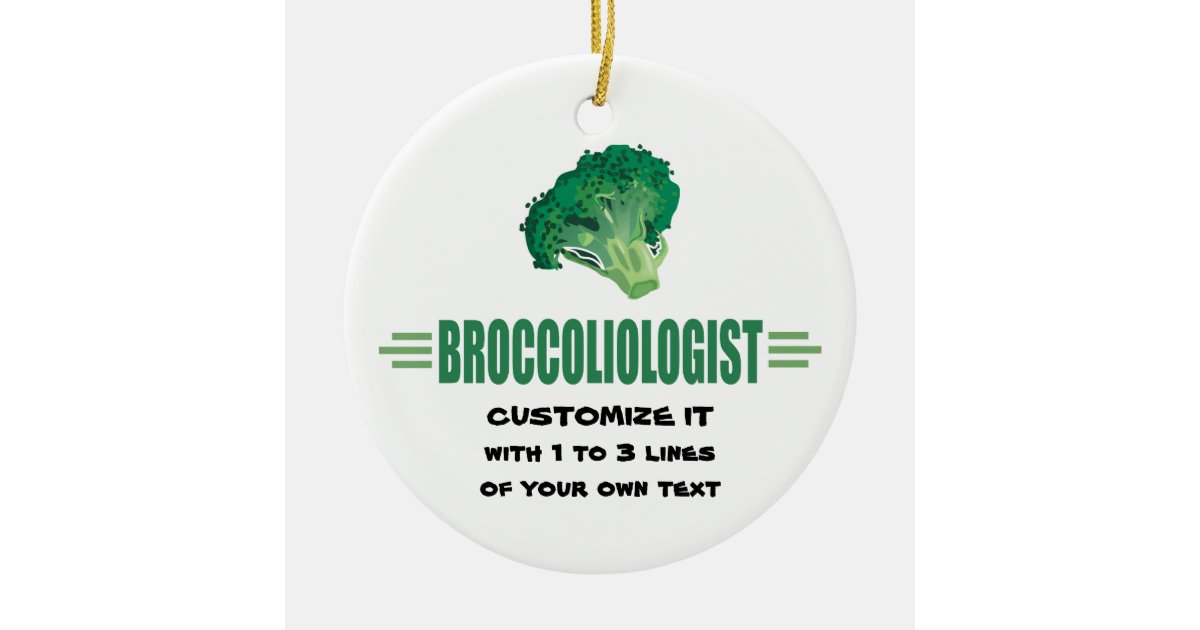 Funny Broccoli Ceramic Ornament | Zazzle