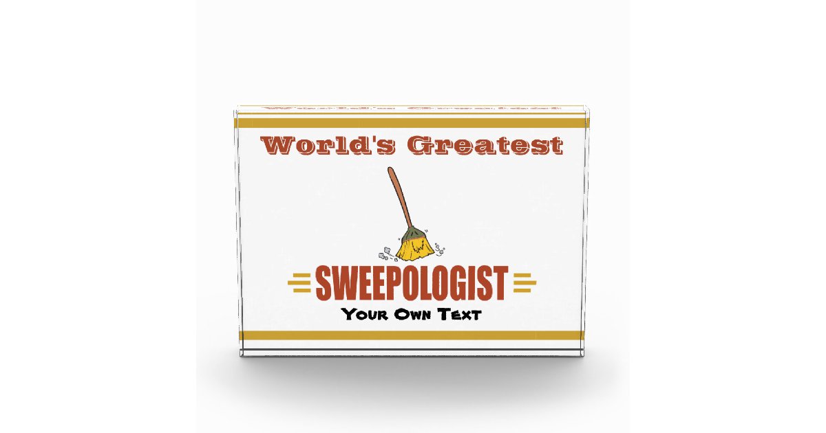Funny Broom Sweeping Acrylic Award | Zazzle