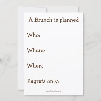 Funny Brunch Invitation | Zazzle