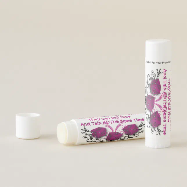 Funny Bunco Players Pink Dice Lip Balm | Zazzle