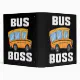 Funny Bus Boss School Bus Driver 3 Ring Binder | Zazzle
