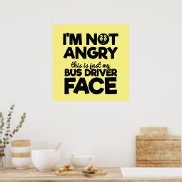 funny bus driver word art Poster | Zazzle