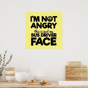 funny bus driver word art Poster | Zazzle