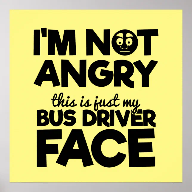 funny bus driver word art Poster | Zazzle