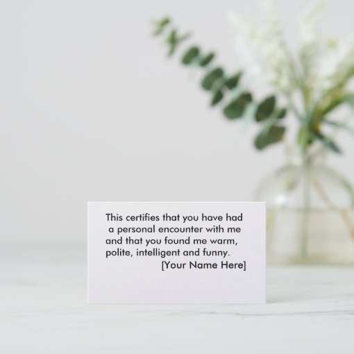 Funny Business Card | Zazzle