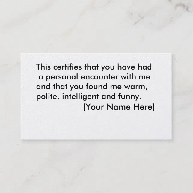 Funny Business Card | Zazzle