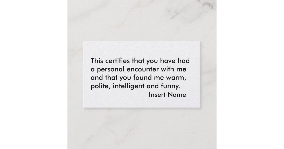 Funny Business Card | Zazzle.com