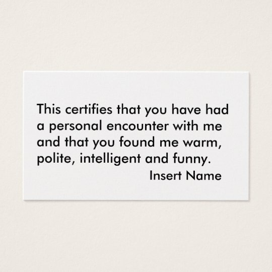 Funny Business Card | Zazzle.com