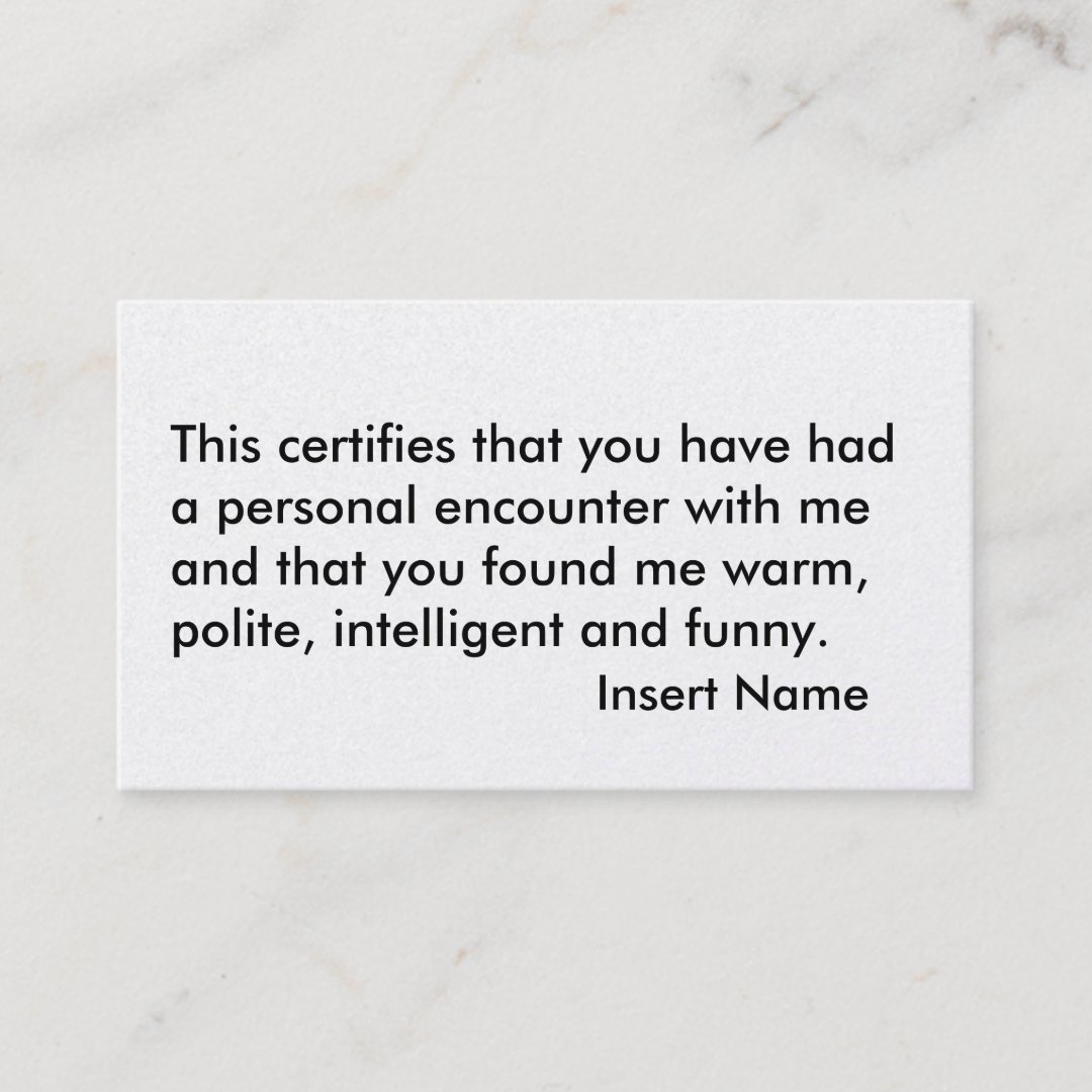 Funny Business Card | Zazzle