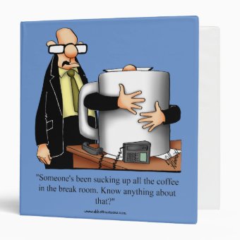Funny Business Coffee Break Humor Binder | Zazzle