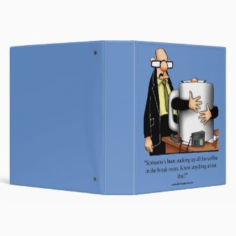 Funny Business Coffee Break Humor Binder | Zazzle