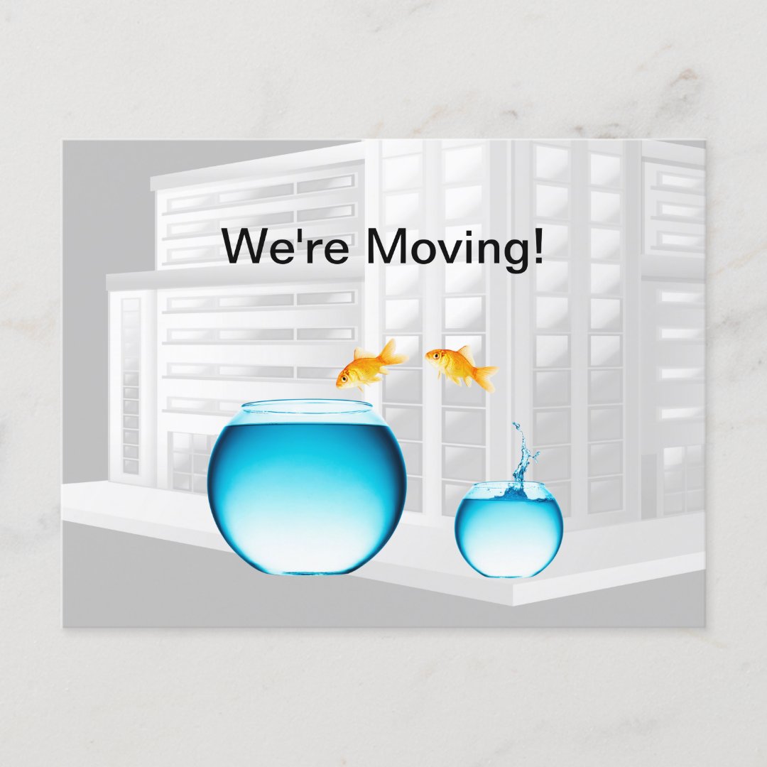 Funny Business Moving Notice Postcard Template | Zazzle