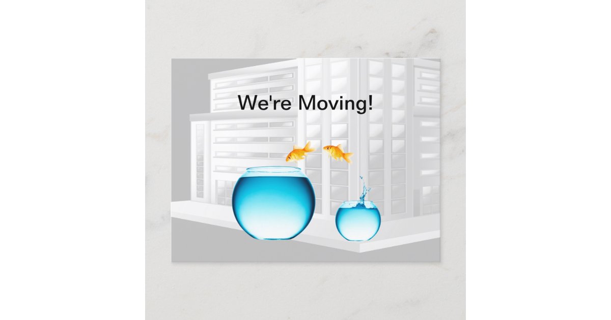 Funny Business Moving Notice Postcard Template | Zazzle