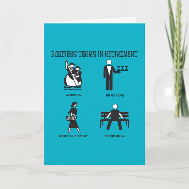Funny Business Terms in Retirement Card | Zazzle